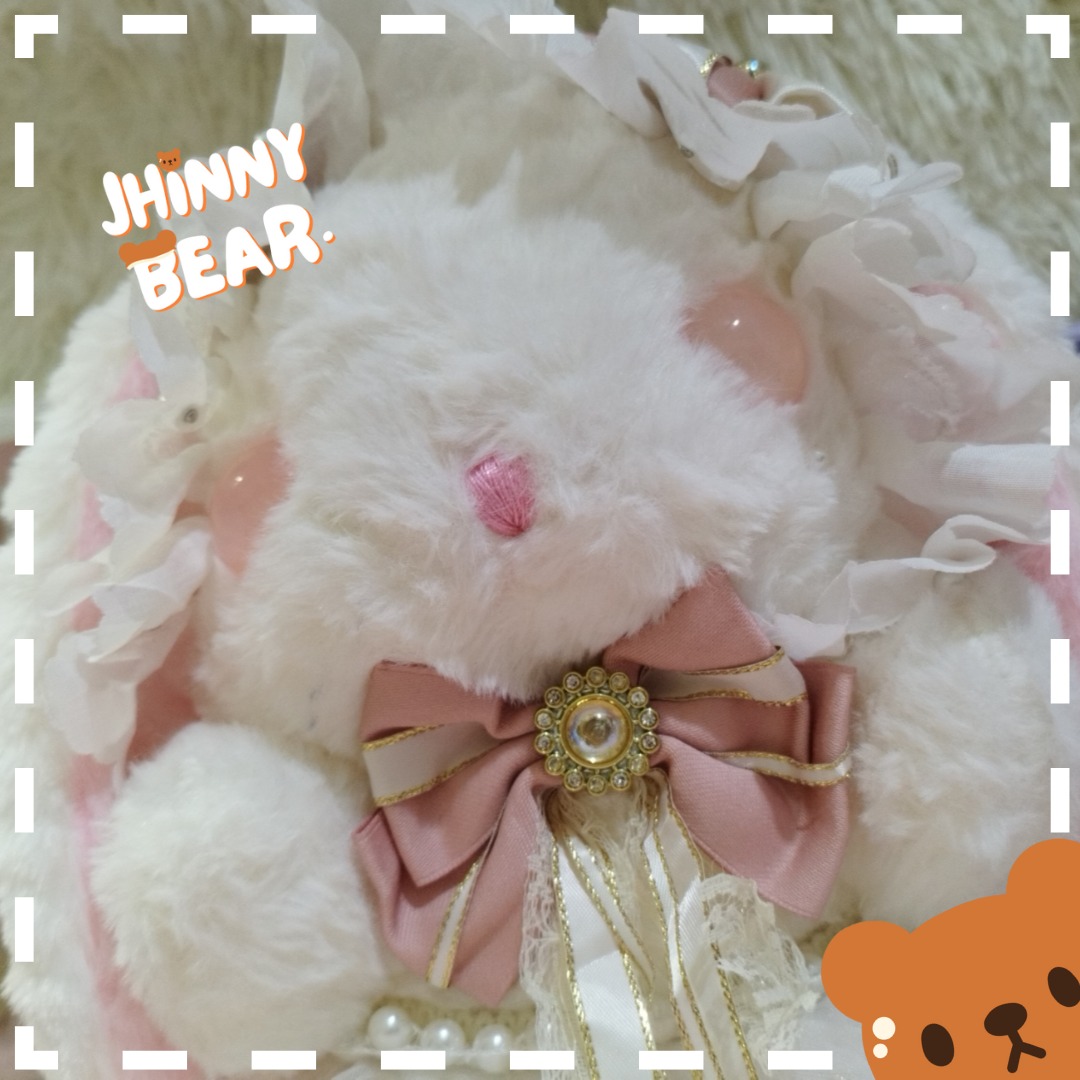 Tsukino long ear Usagi Rabbit Pink Gohapi | 12 inches (30cm), Hobbies ...