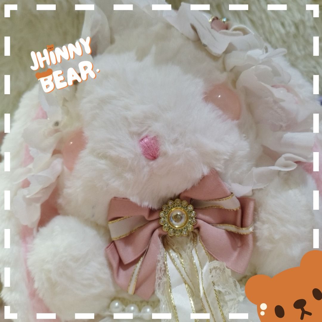 Tsukino long ear Usagi Rabbit Pink Gohapi | 12 inches (30cm), Hobbies ...