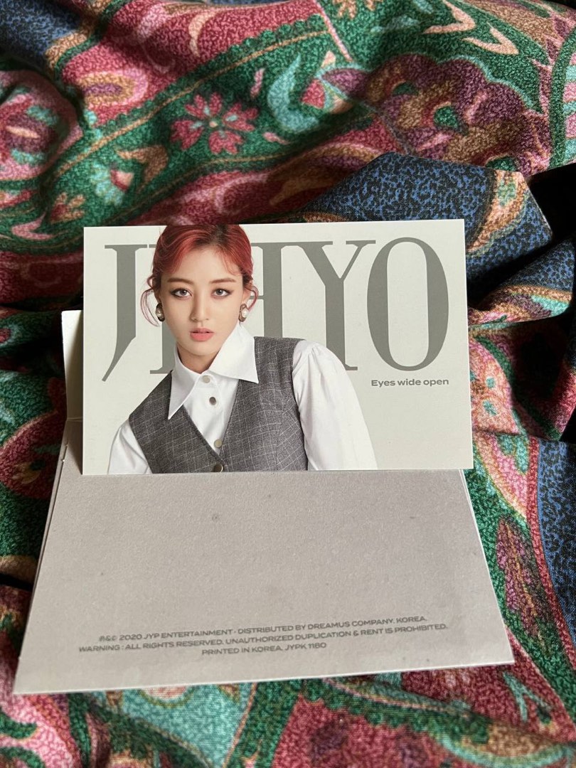 Twice Jihyo Message Card (Eyes Wide Open) on Carousell