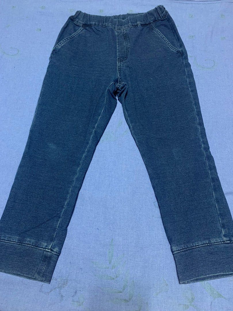 Uni qlo Tokong strechable pants maong design, Babies & Kids, Babies ...