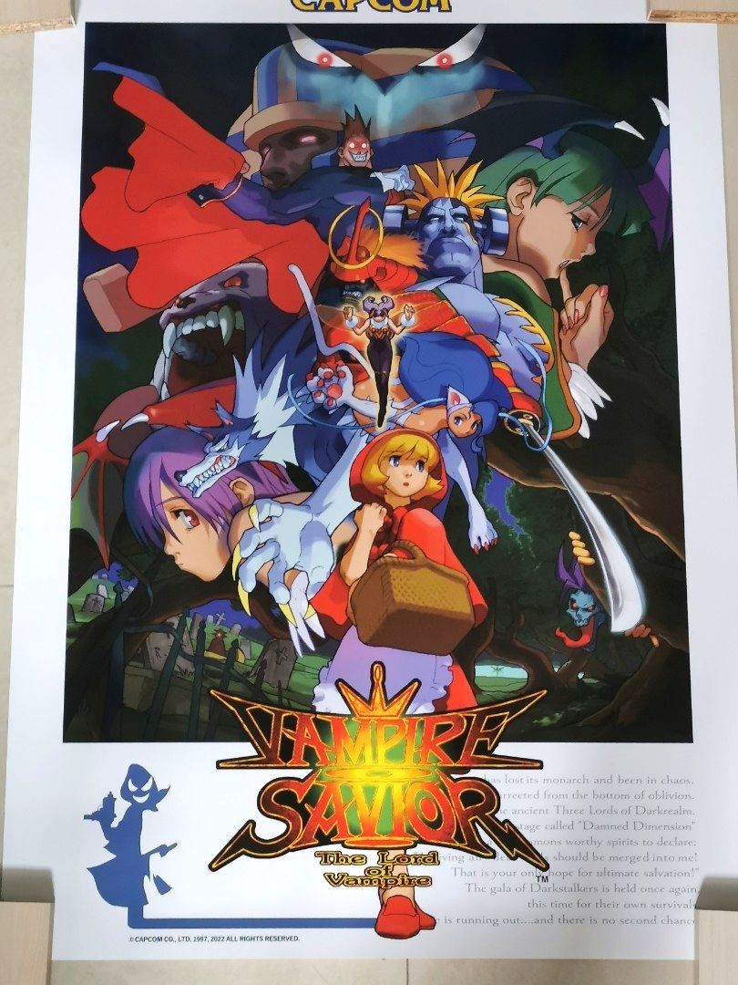 Vampires Savior Large Poster Official Capcom, Video Gaming, Video Games ...