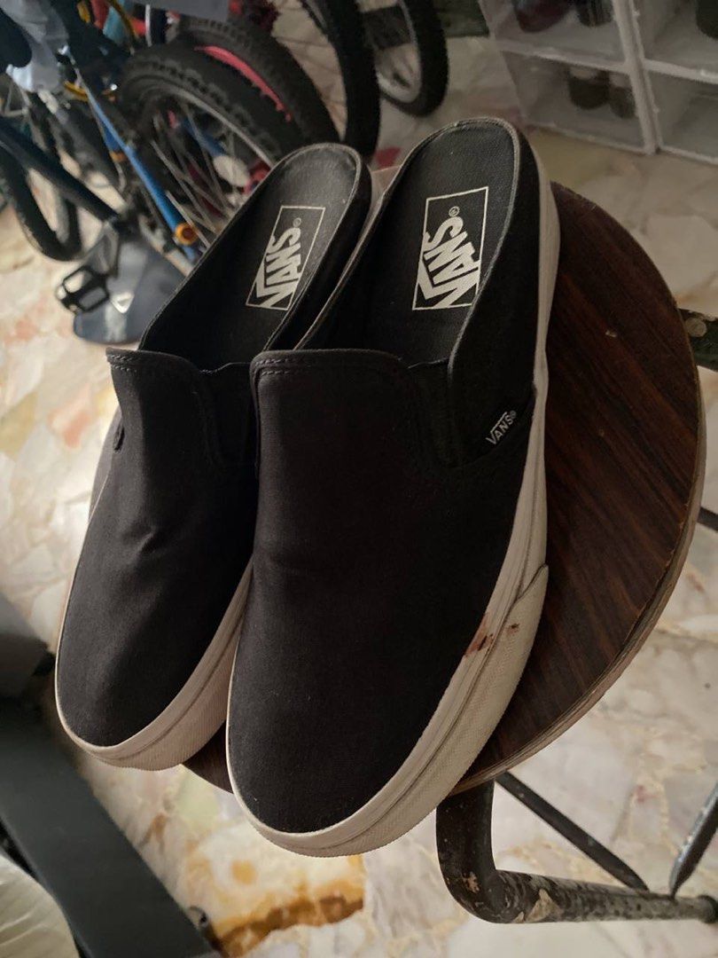 Vans Slide On Shoes in Black, Women's Fashion, Footwear, Sneakers on ...