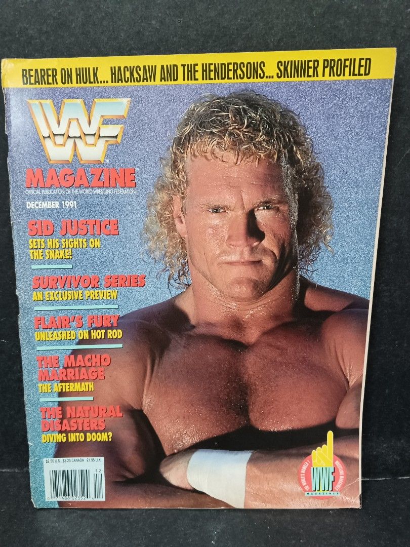 Vintage WWF Magazine - December 1991 - Sid Justice, Flair's Fury, The ...