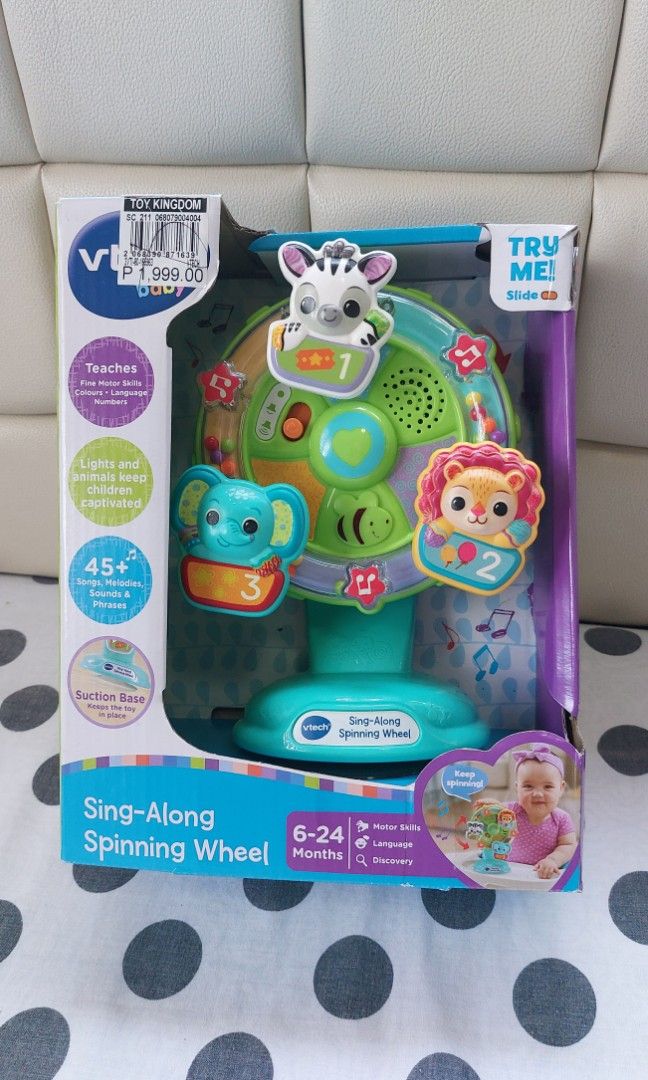 VTech Sing Along Spinning Wheel, Babies & Kids, Infant Playtime on Carousell
