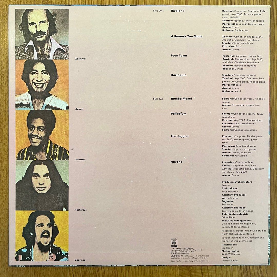 Weather Report – Heavy Weather Vinyl (Jap 1977), Hobbies & Toys, Music ...