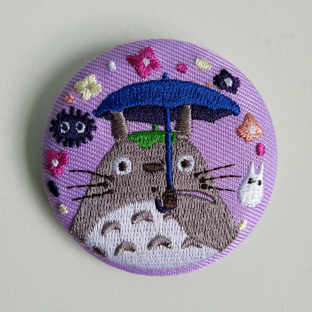 WTS/WTT Studio Ghibli Embroidery Brooch Collection 2 Fabric Can Badge ...