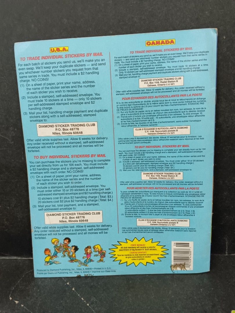 WWF Wrestling Superstars Vintage Diamond Sticker Album Book 1991 90s ...