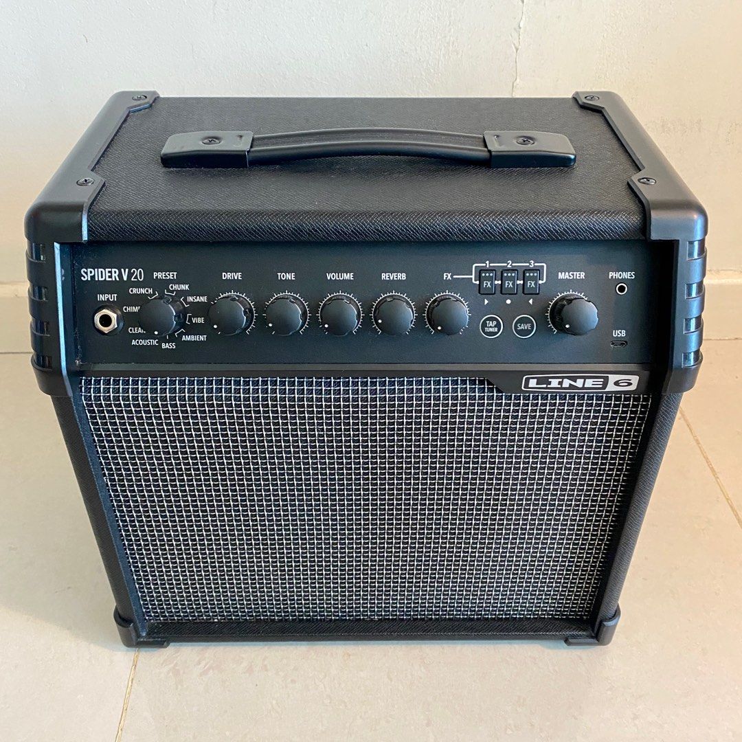 Yamaha Line 6 Spider V20MKII Guitar Amp - 20-Watt Modelling Combo ...
