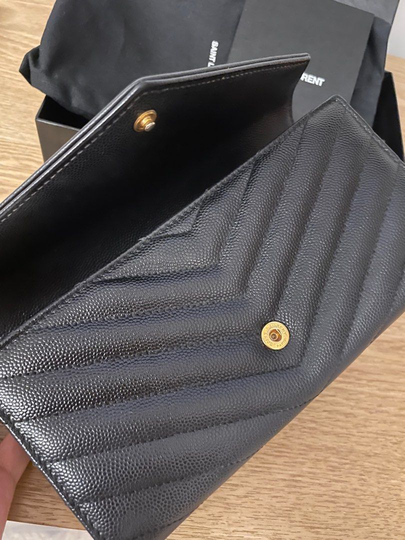 YSL classic long Wallet with chain (woc insert), Luxury, Bags & Wallets ...