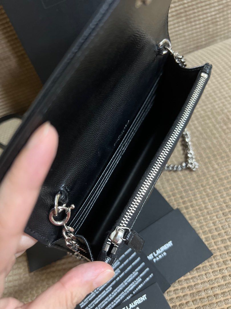 YSL Woc in Monogram Grain leather and silver hardware on Carousell
