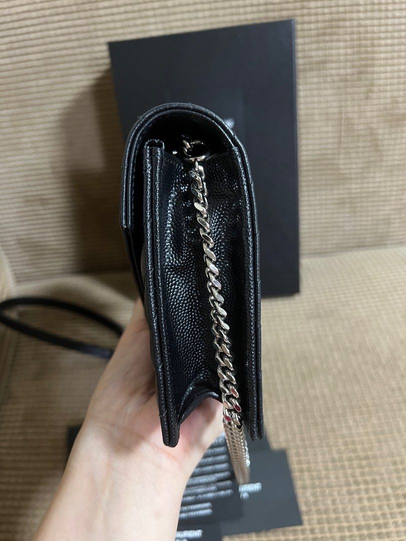 YSL Woc in Monogram Grain leather and silver hardware on Carousell