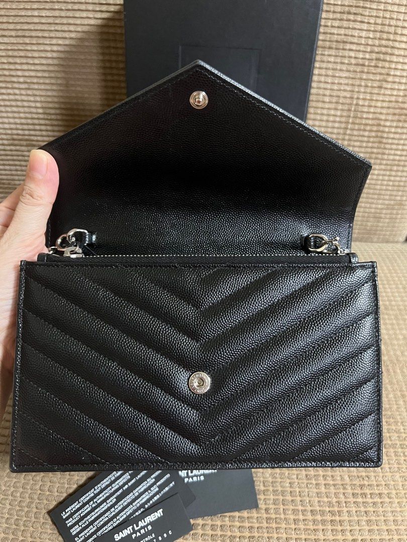 YSL Woc in Monogram Grain leather and silver hardware on Carousell