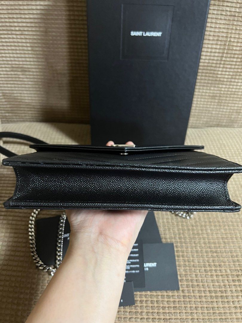 YSL Woc in Monogram Grain leather and silver hardware on Carousell