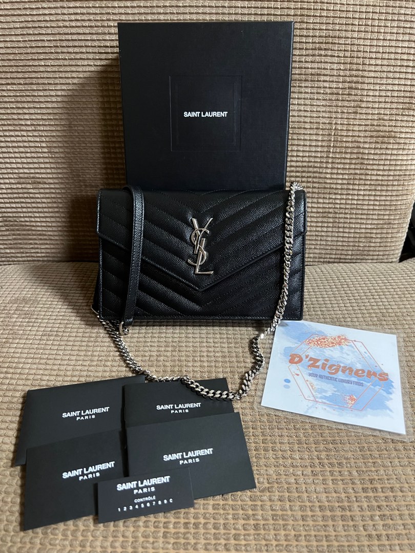 YSL Woc in Monogram Grain leather and silver hardware on Carousell