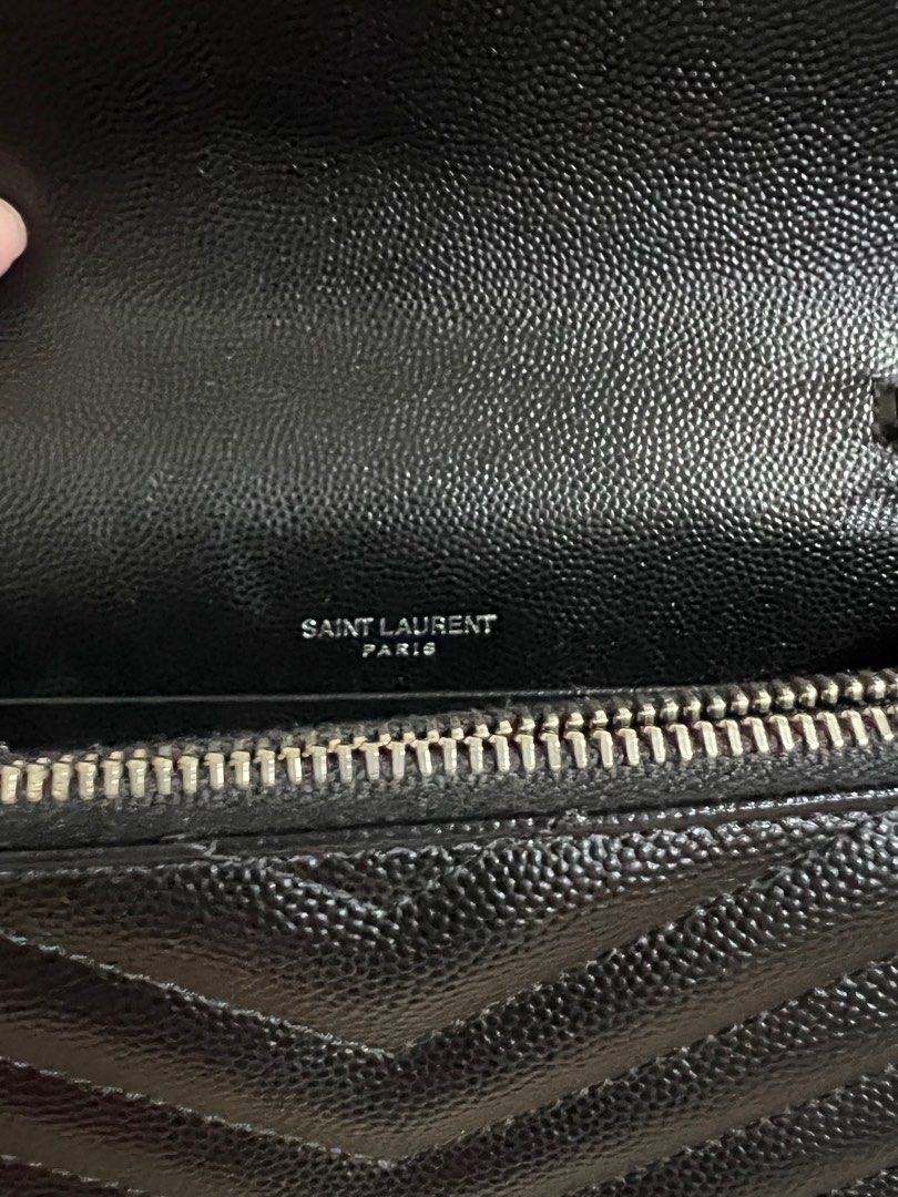 YSL Woc in Monogram Grain leather and silver hardware on Carousell