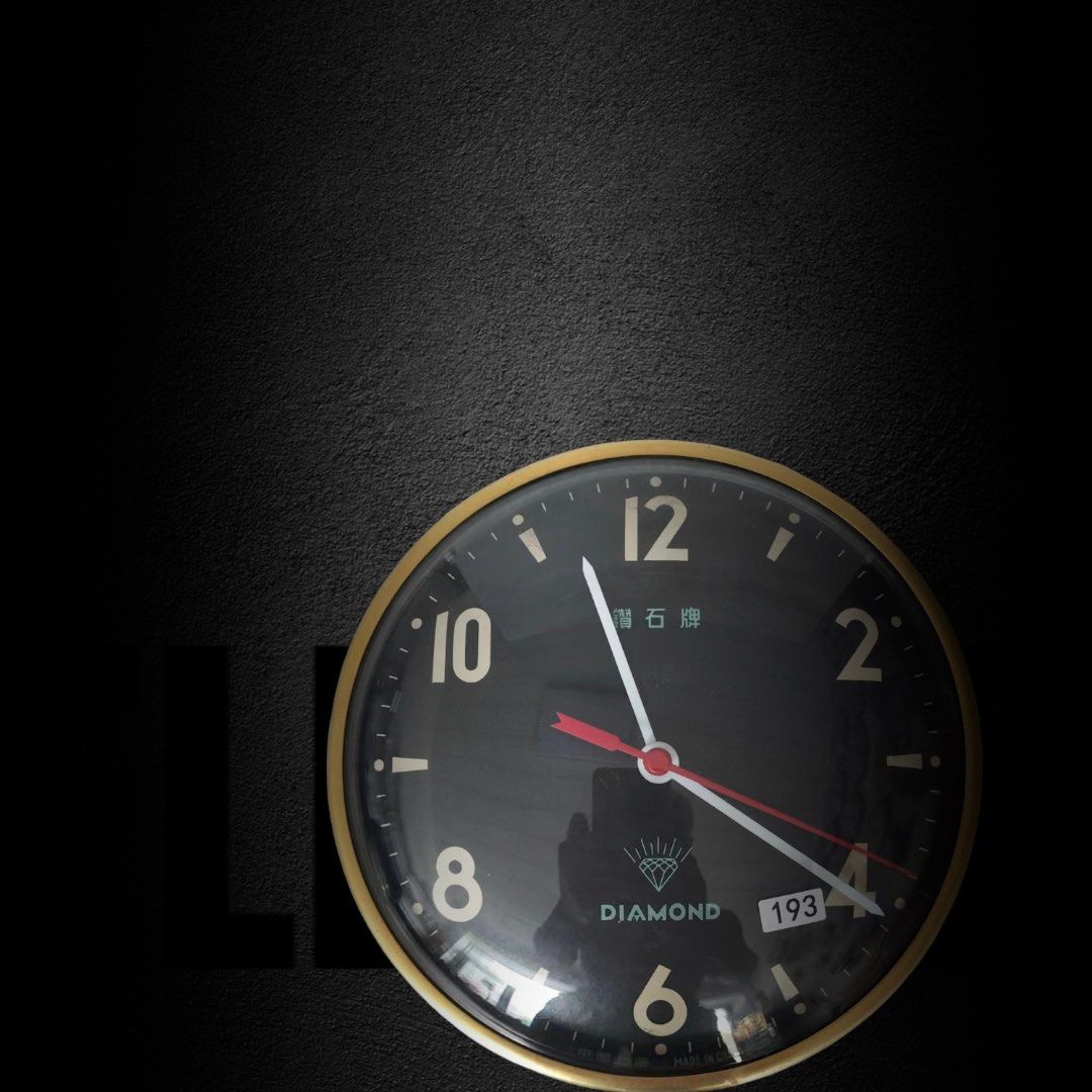 21 cm Black Paper Face Shanghai Diamond Clock, Furniture & Home Living ...