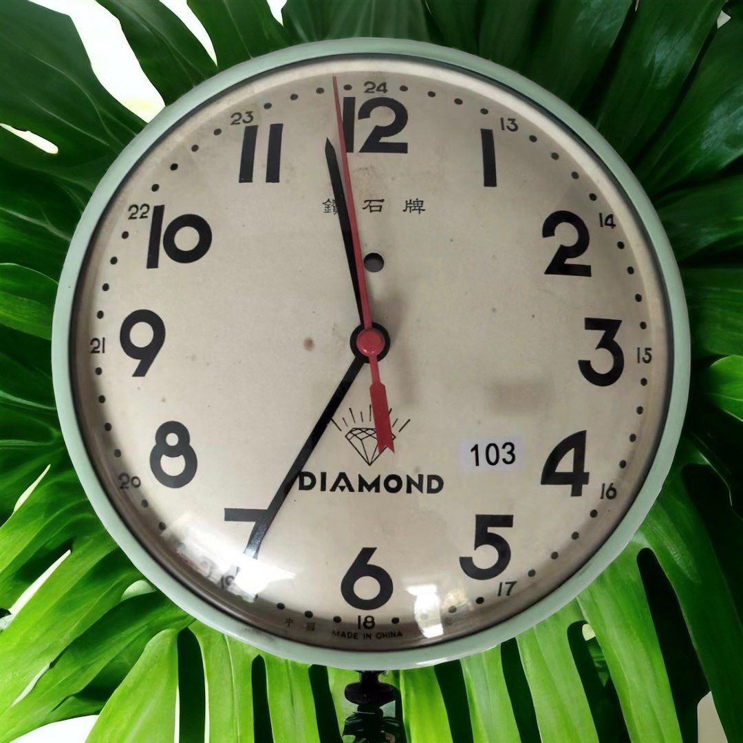 21 cm Paper Dial Shanghai Diamond Clock, Furniture & Home Living, Home ...