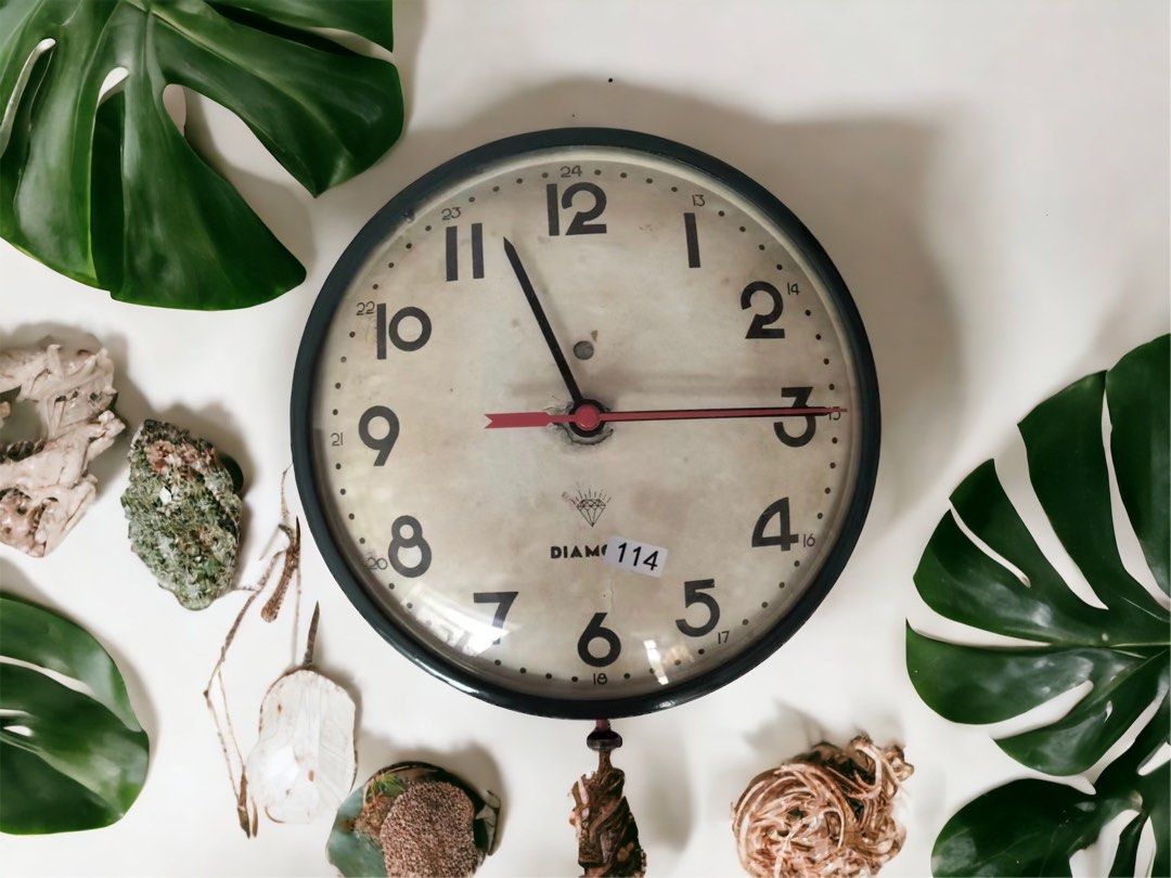 21 cm Paper Face Diamond Clock, Furniture & Home Living, Home Decor ...