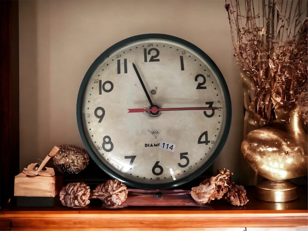 21 cm Paper Face Diamond Clock, Furniture & Home Living, Home Decor ...