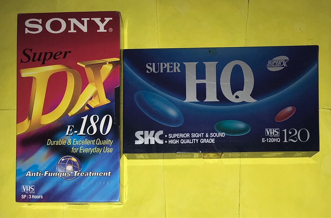 2 SONY & SKC VHS VIDEO BLANK TAPE KOREA , Hobbies & Toys, Music & Media, CDs & DVDs on Carousell
