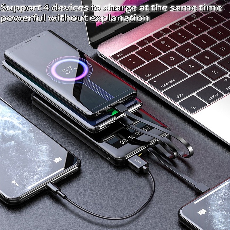 30000mAh mobile power supply 18W powerbank fast charging port portable ...