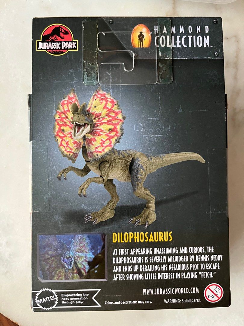 3.75比例可動）Jurassic World Hammond Collection Dilophosaurus 侏羅紀公園雙脊龍 pe ...
