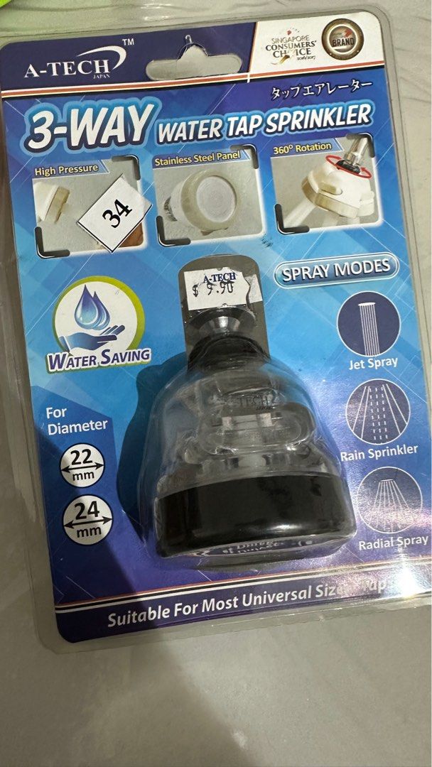 3 Way Water Tap Sprinkler, Furniture & Home Living, Bathroom & Kitchen ...