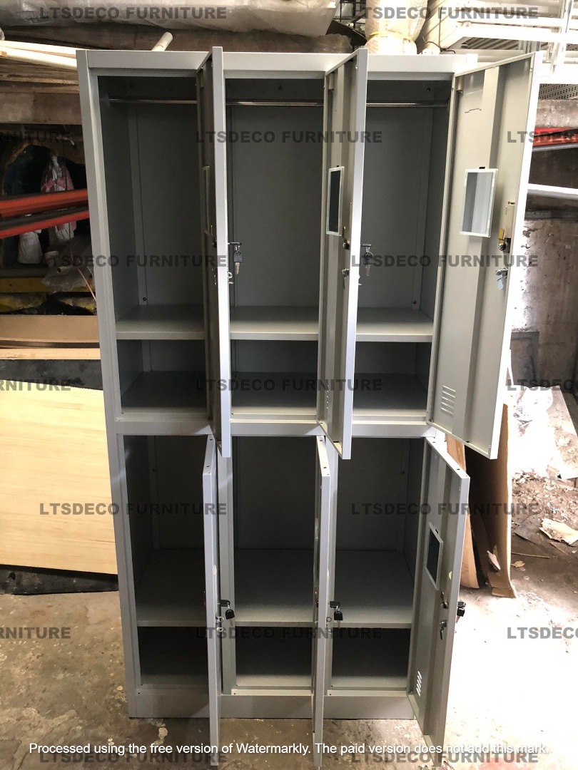 6 door steel locker office partition - furnitures on Carousell