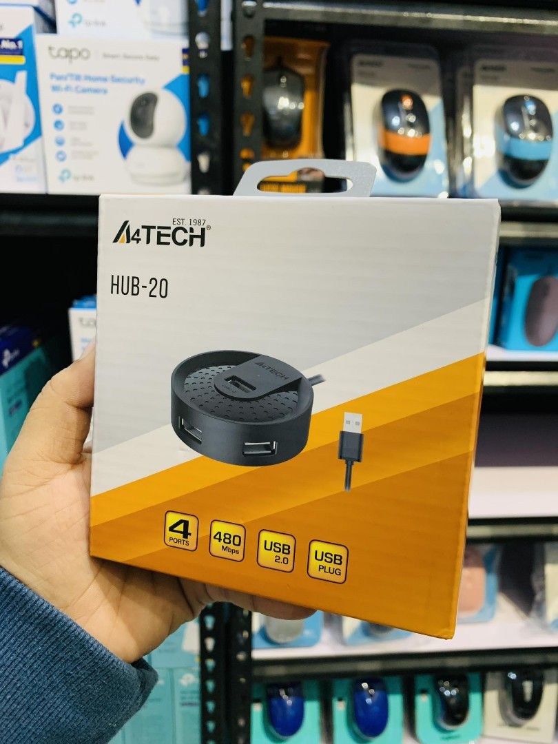 A4Tech 4-Ports 4in1 USB Hub 2.0 HUB-20 Black on Carousell