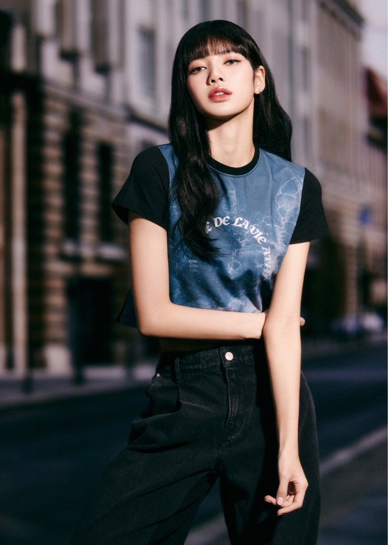ADLV X Lisa Ocean Cropped Top, Women's Fashion, Tops, Shirts on Carousell