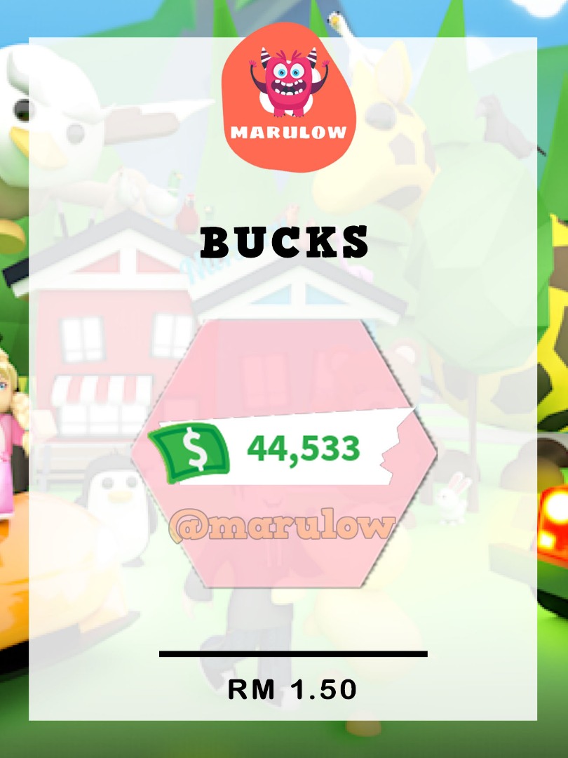 Adopt Me -Bucks Currency 1k ( Roblox ), Video Gaming, Gaming ...