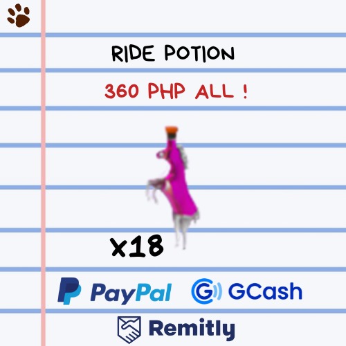 ADOPT ME RIDE POTION, Video Gaming, Gaming Accessories, In-Game ...