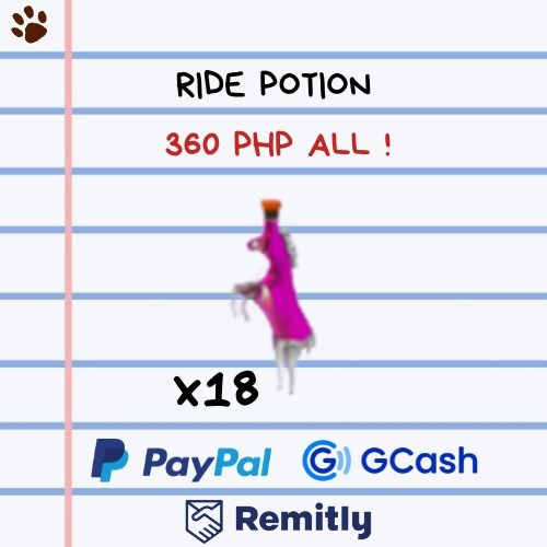 ADOPT ME RIDE POTION, Video Gaming, Gaming Accessories, In-Game ...