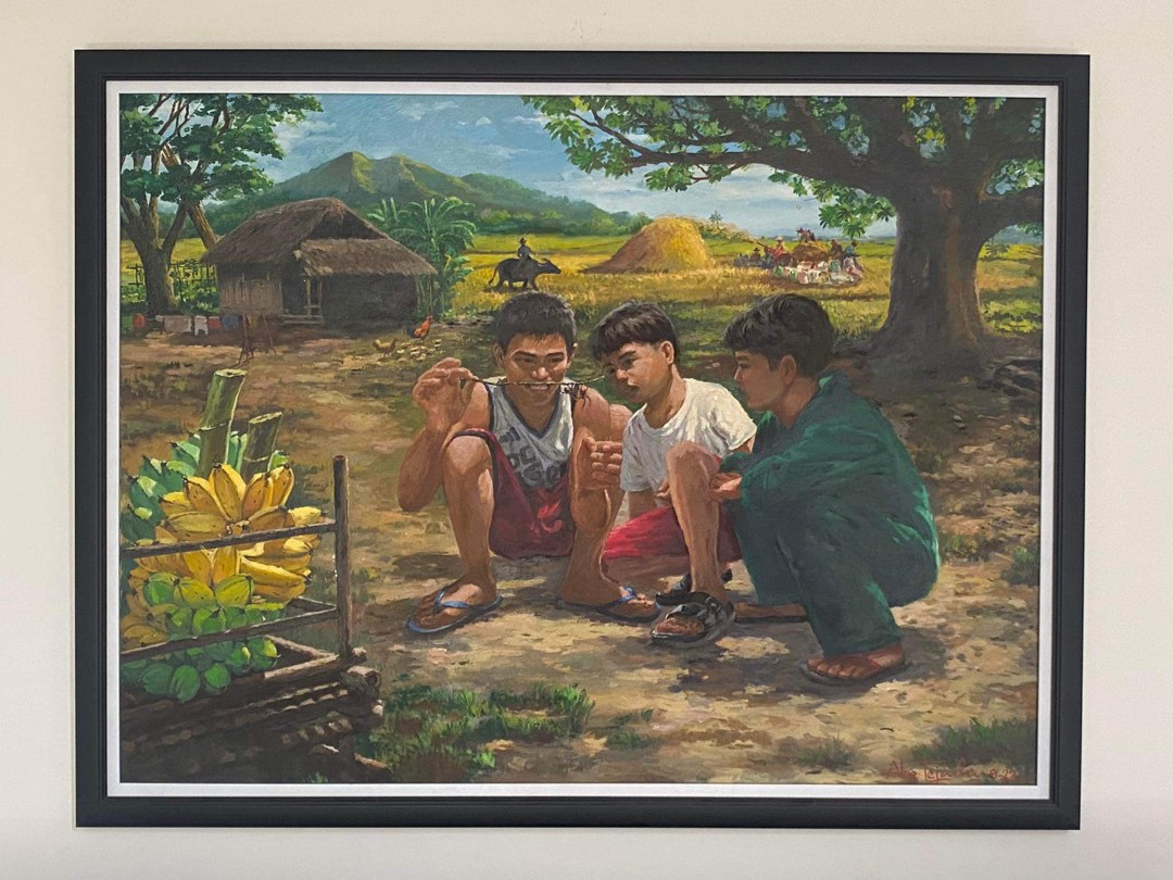 Title: “Gagambang Bahay vs Gagambang Saging Size; 32x42 in Oil painting ...