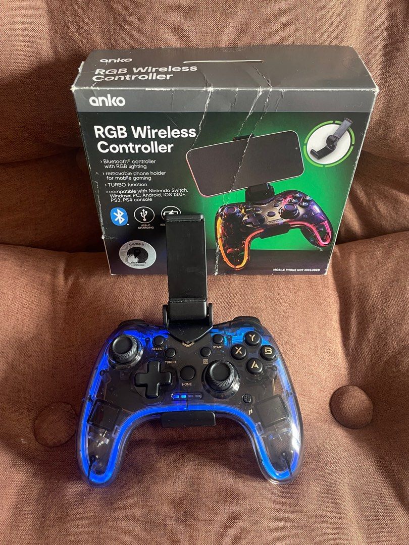 anko RGB wireless controller authentic original, Video Gaming, Gaming ...