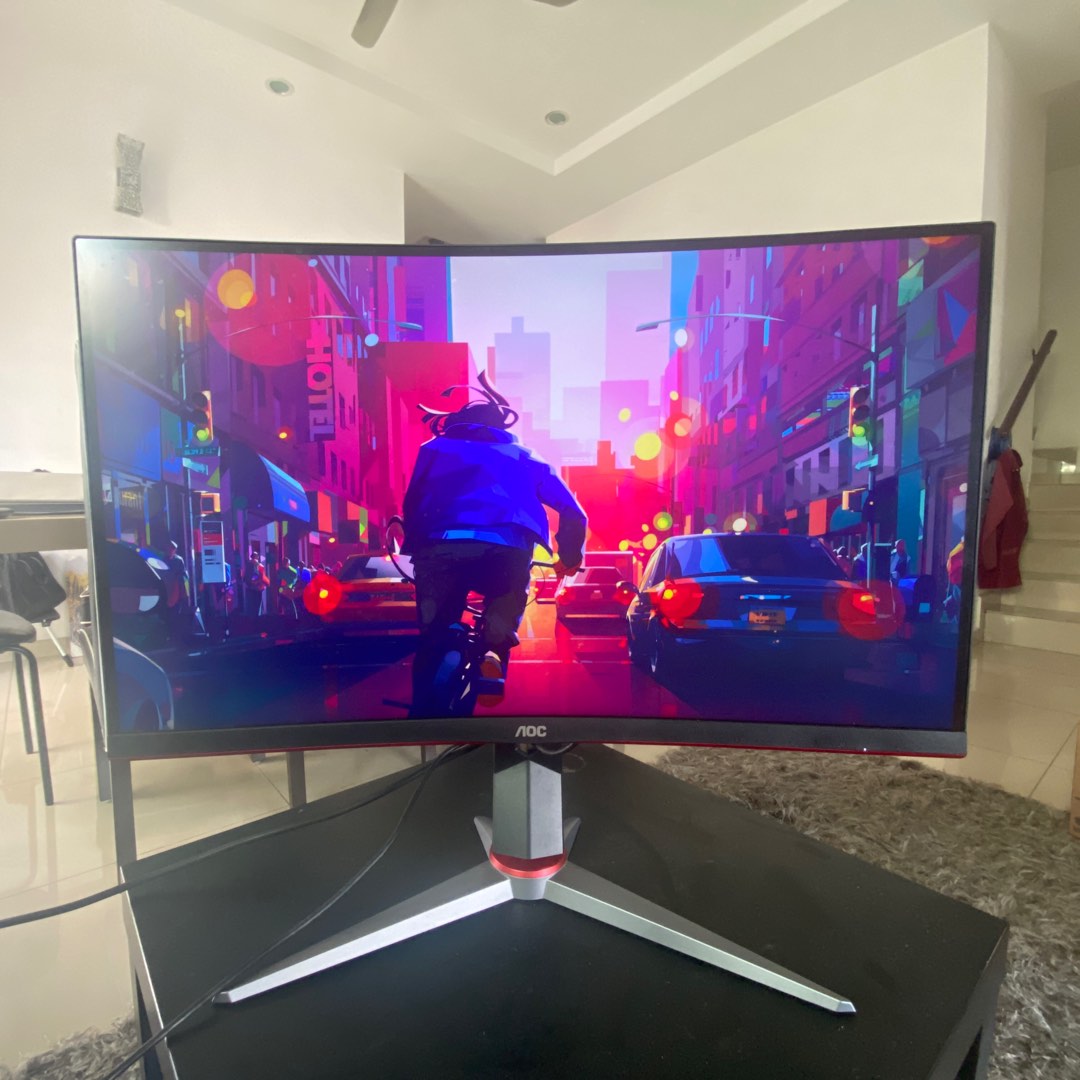 AOC QHD 2K 27" 144Hz Curved Gaming Monitor, Computers & Tech, Parts ...