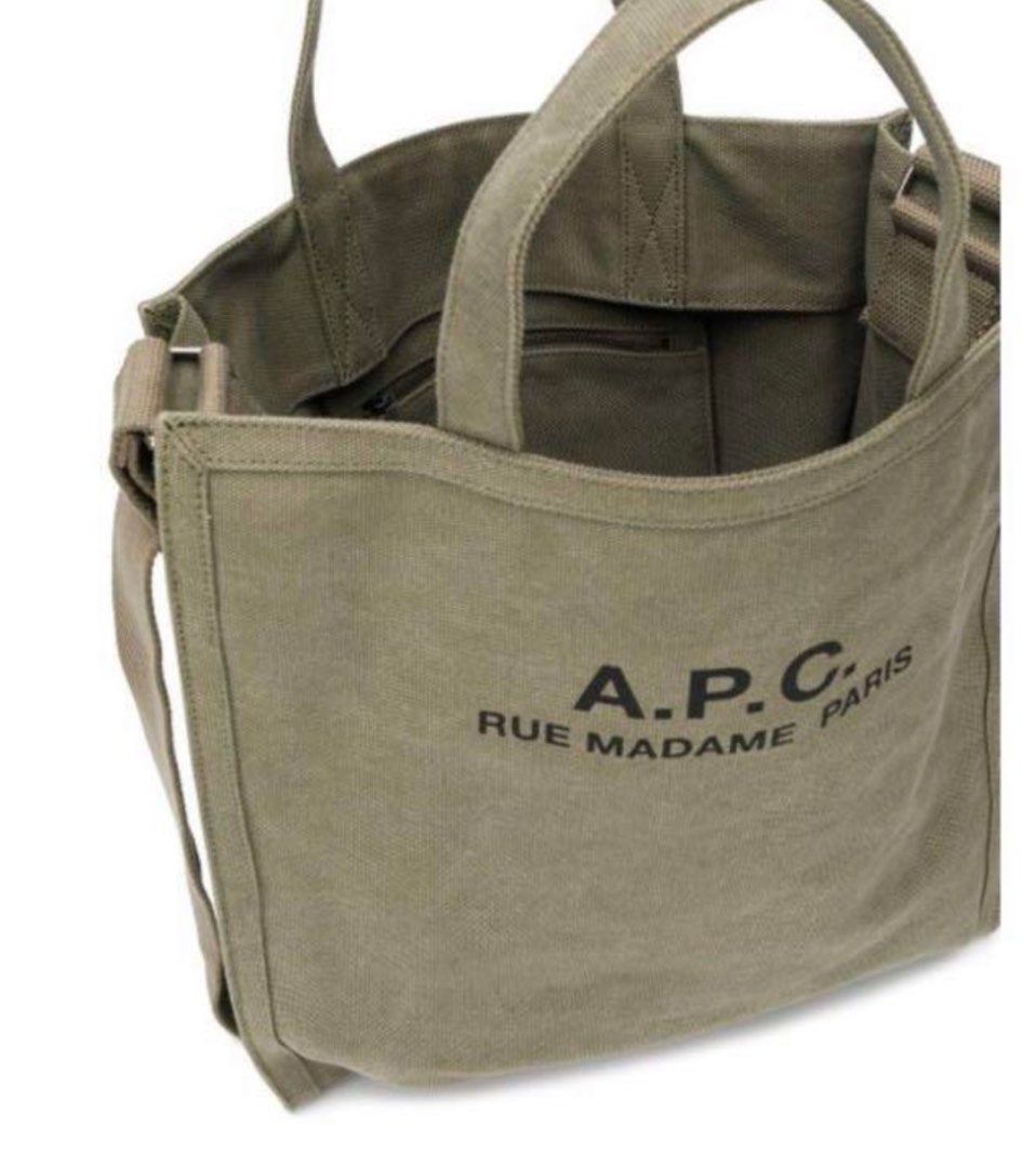 APC Men’s Green Logo Canvas Tote Bag, Women's Fashion, Bags & Wallets ...