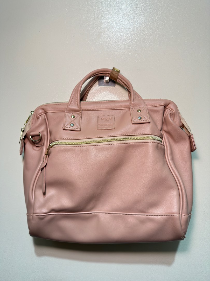 Authentic Anello Dusty Pink 3 way Bag, Women's Fashion, Bags & Wallets ...