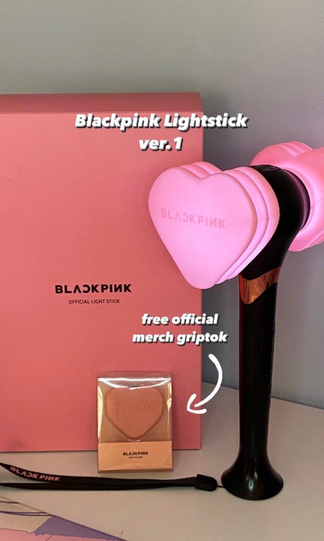 Blackpink lightstick ver 1 with free official BP Griptok from Korea ...