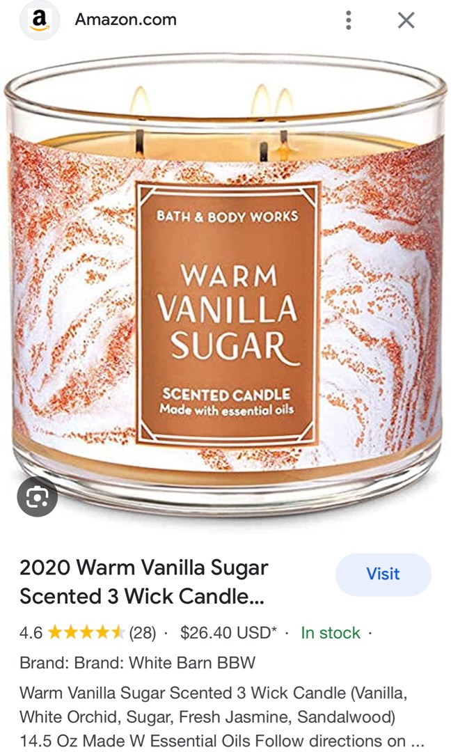 Candle bbw 3 wicks, Furniture & Home Living, Home Fragrance on Carousell