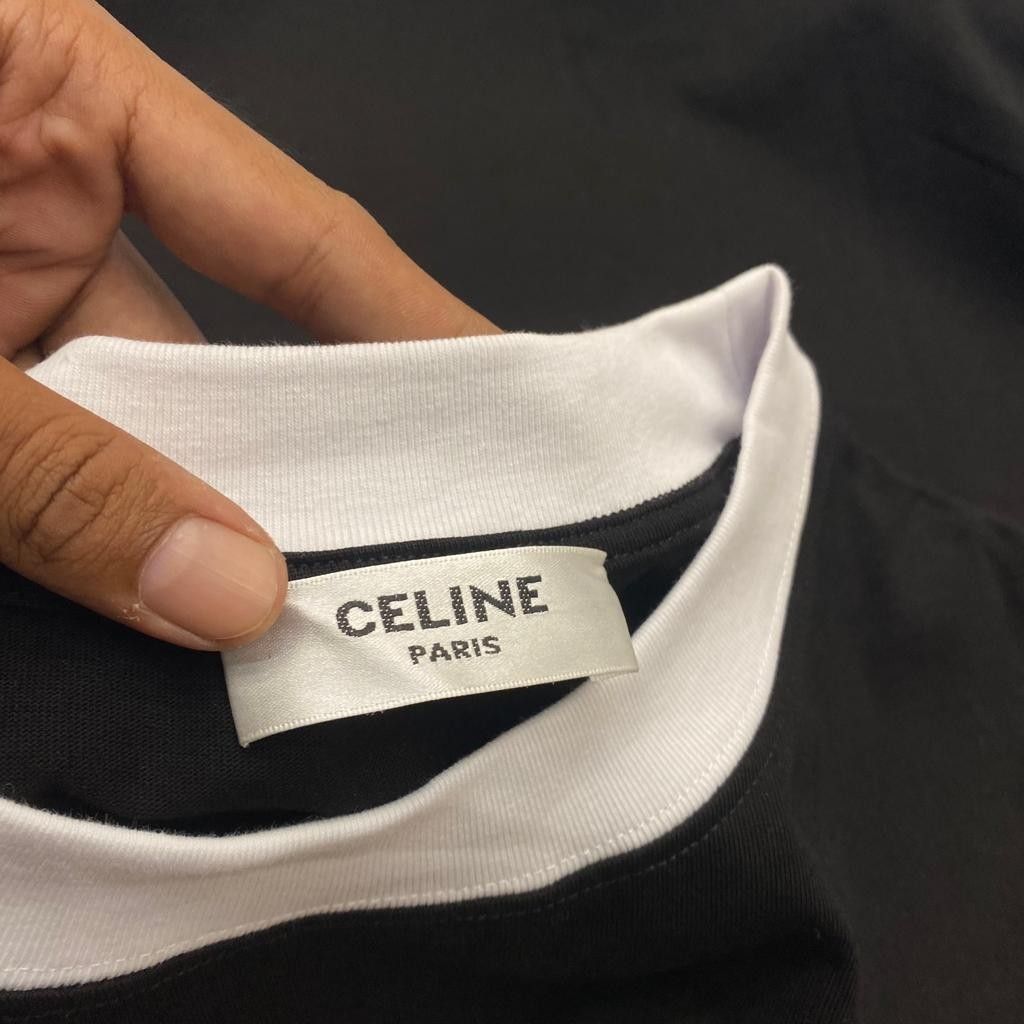 Celine tee, Fesyen Pria, Pakaian , Atasan di Carousell
