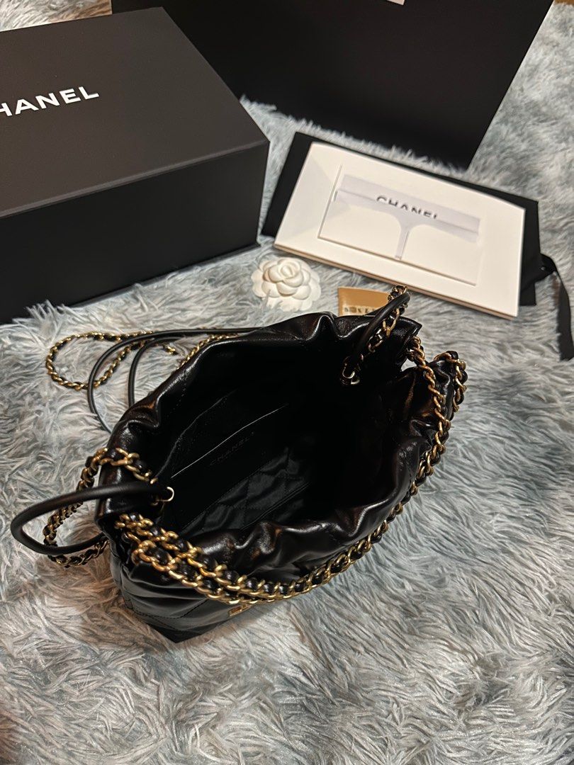 CHANEL C22 MINI IN BLACK GHW, Luxury, Bags & Wallets on Carousell