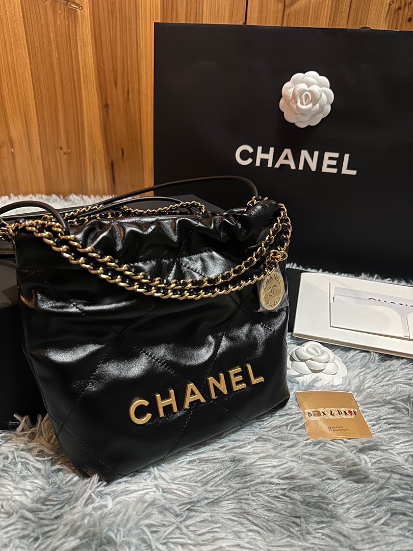 CHANEL C22 MINI IN BLACK GHW, Luxury, Bags & Wallets on Carousell