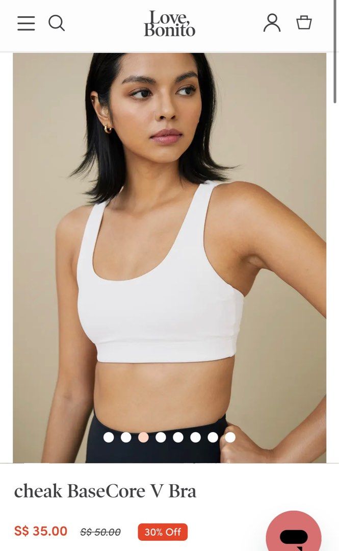 CHEAK BASECORE V BRA, Women's Fashion, Activewear on Carousell