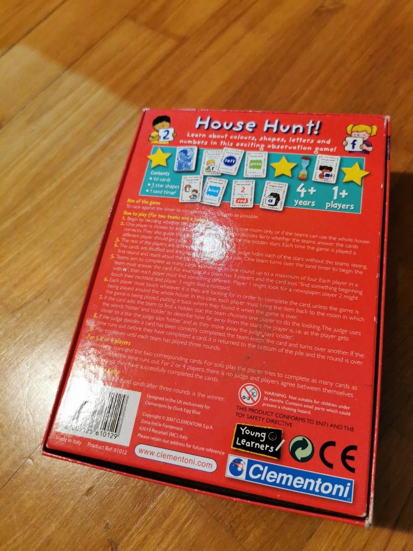 Clementoni house hunt game, Hobbies & Toys, Toys & Games on Carousell