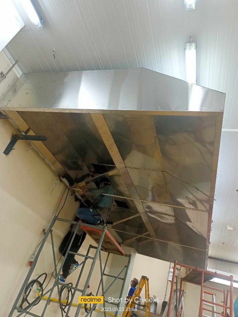 Commercial Kitchen Hood Fabrication and Installation Complete Ss304 ...