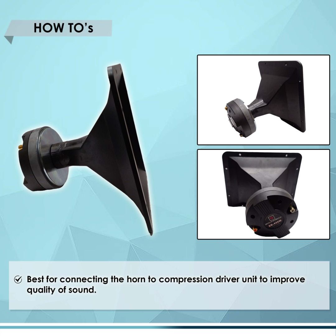 COMPRESSION DRIVER UNIT SB-450W 450W 4-8 OHMS with TWEETER HORN PLASTIC ...