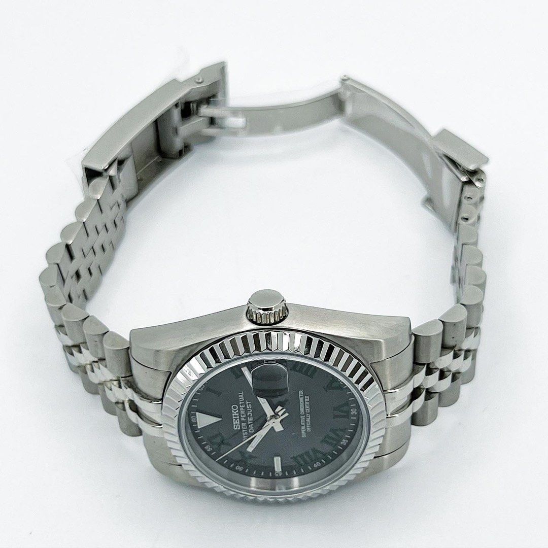 Custom Seiko Mod Grey Wimbledon on Jubilee 36mm, Men's Fashion, Watches ...