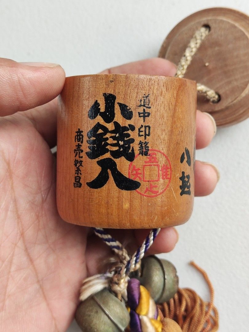 Daruma Painted Wooden Samurai Inro Bell on Carousell