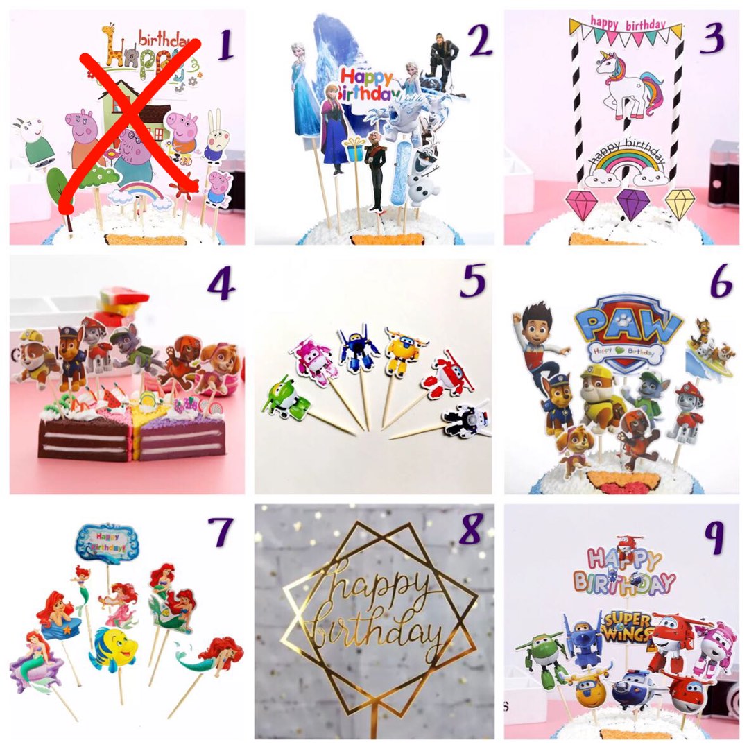 Disney cartoon cake topper , Hobbies & Toys, Stationery & Craft ...